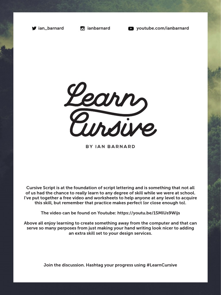 Learn Cursive Script by Ian Barnard PDF | PDF | Printing | Writing