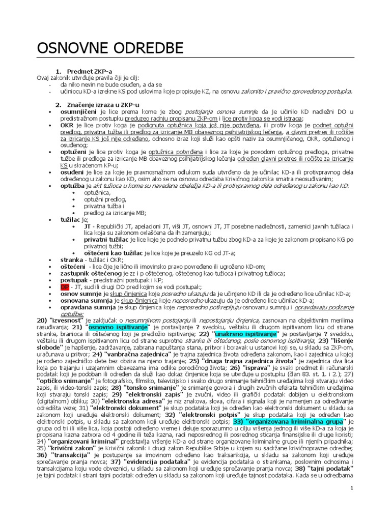 KPP Sredjen Zakon Kao Skripta | PDF