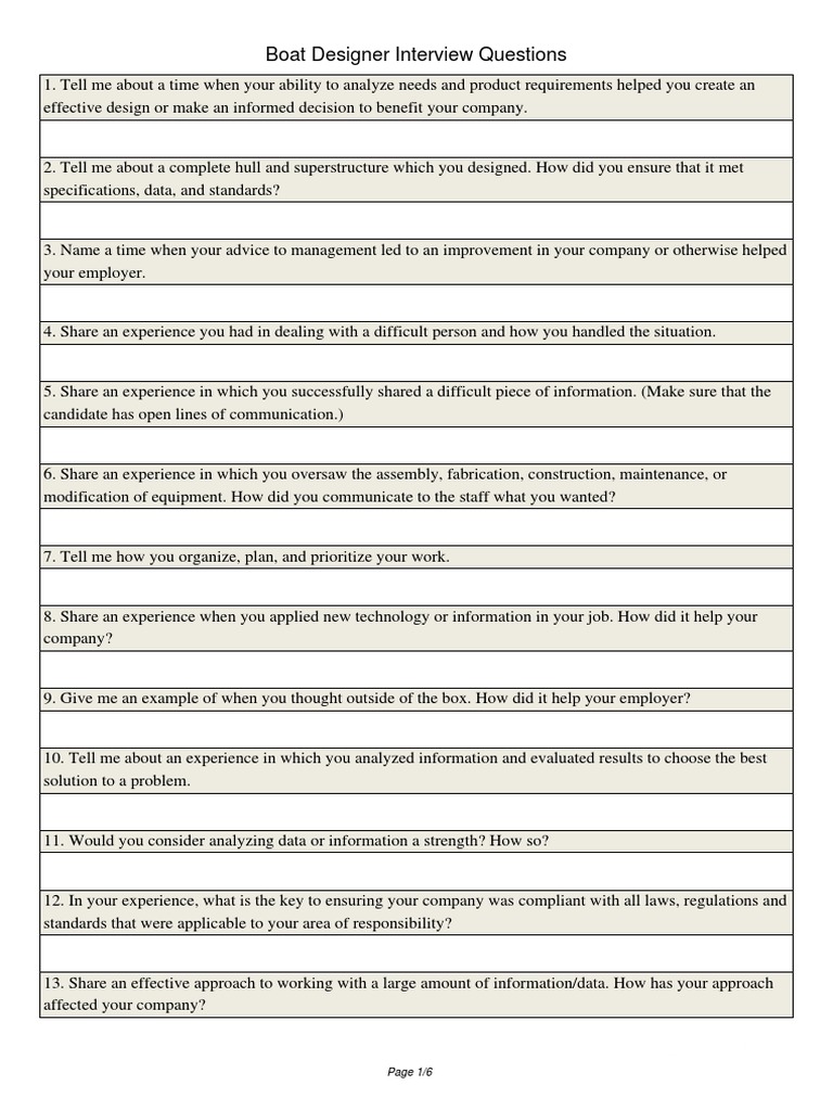 Boat Designer Interview Insights | PDF | Design | Emotions