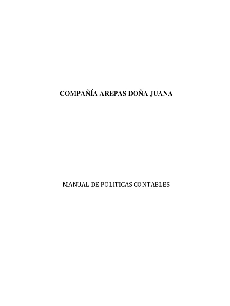Manual de Politicas Arepas Doña Juana | PDF | normas internacionales de ...