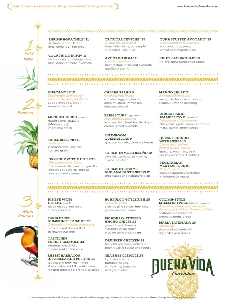 Buena Vida menu | Avocado | Salad