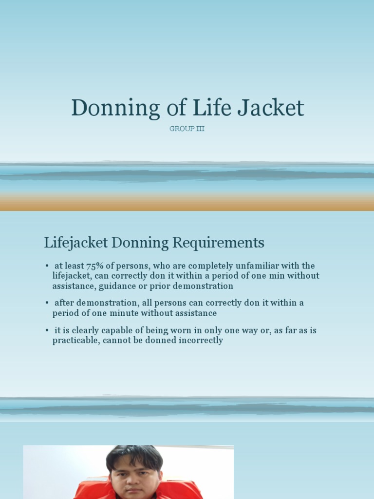 Donning of Life Jacket | PDF
