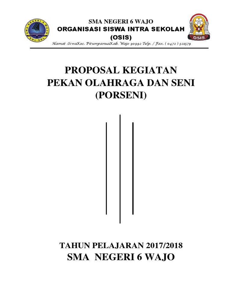 Proposal Porseni (Asli) | PDF | Perjalanan