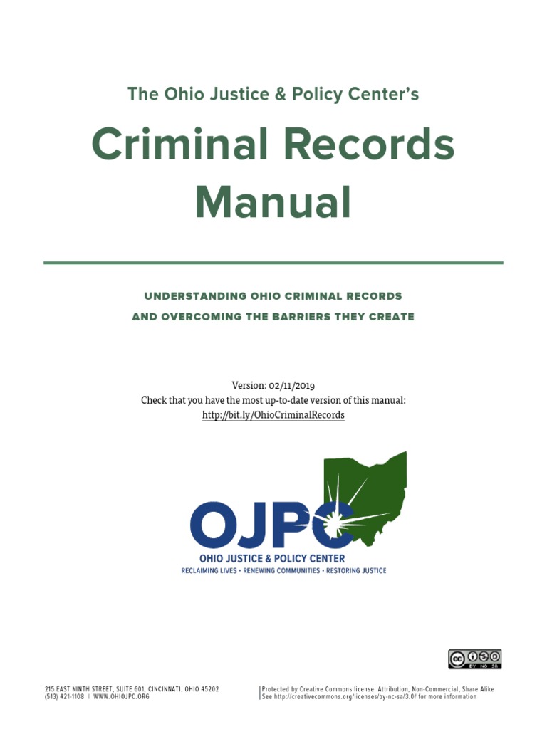 Ohio Criminal Records Guide | PDF | Background Check | Criminal Record
