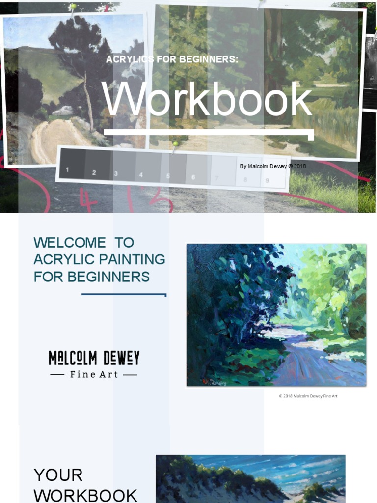 Acrylics Workbook | PDF | Acrylic Paint | Canvas