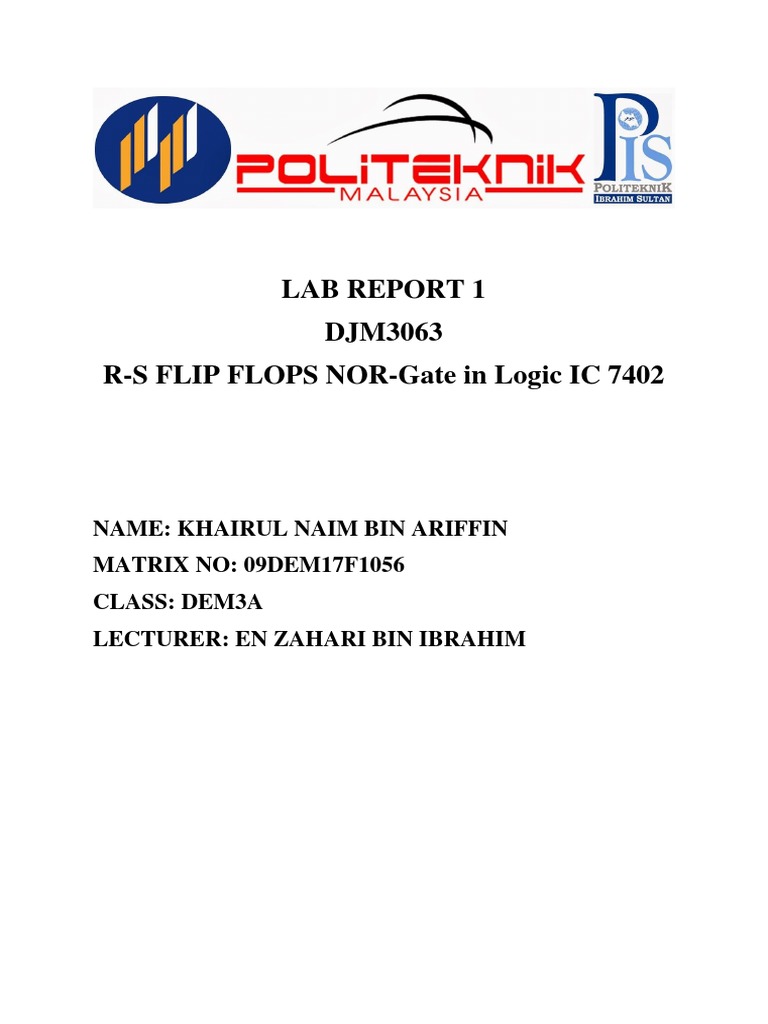 LAB REPORT 1 Digital System | PDF | Light Emitting Diode | Power Supply