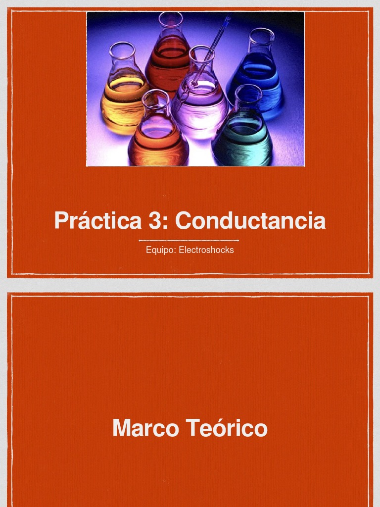Lab Electroquímica. Práctica 3: Conductancia | PDF | Resistividad ...