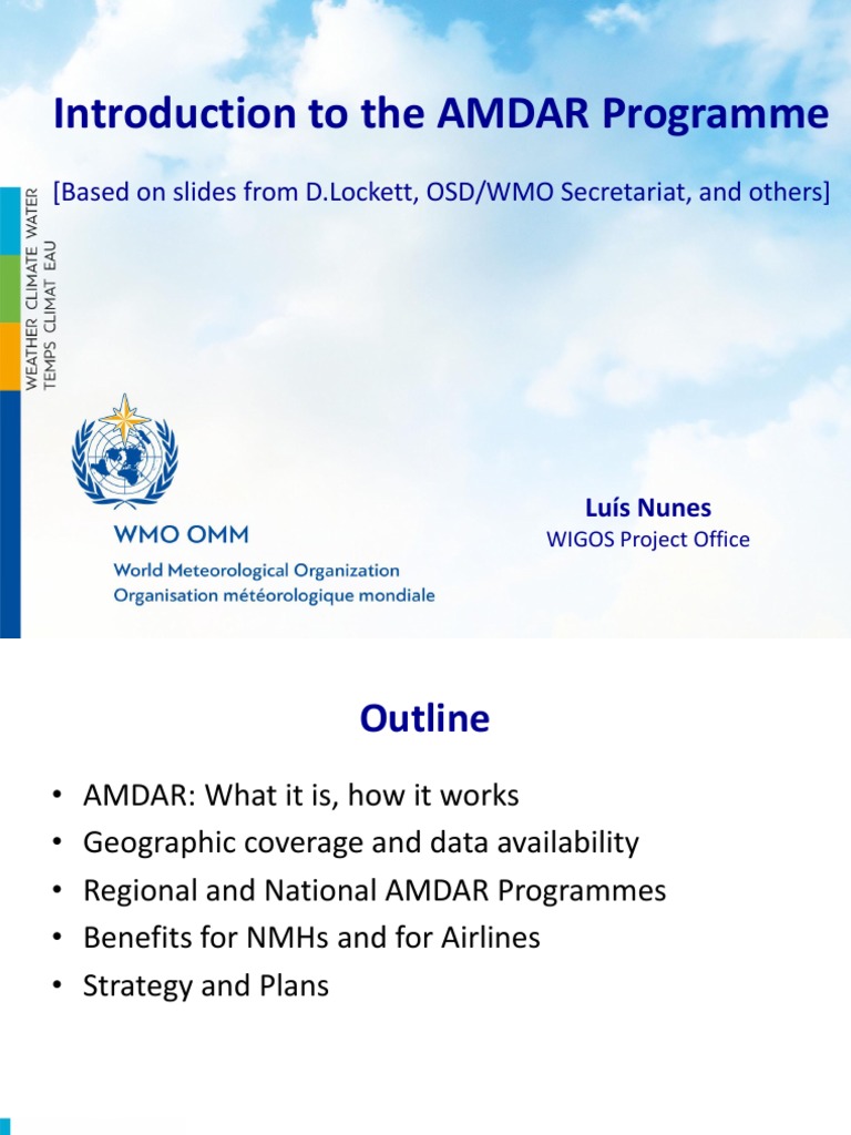 Introduction To The AMDAR Programme: (Based On Slides From D.Lockett ...