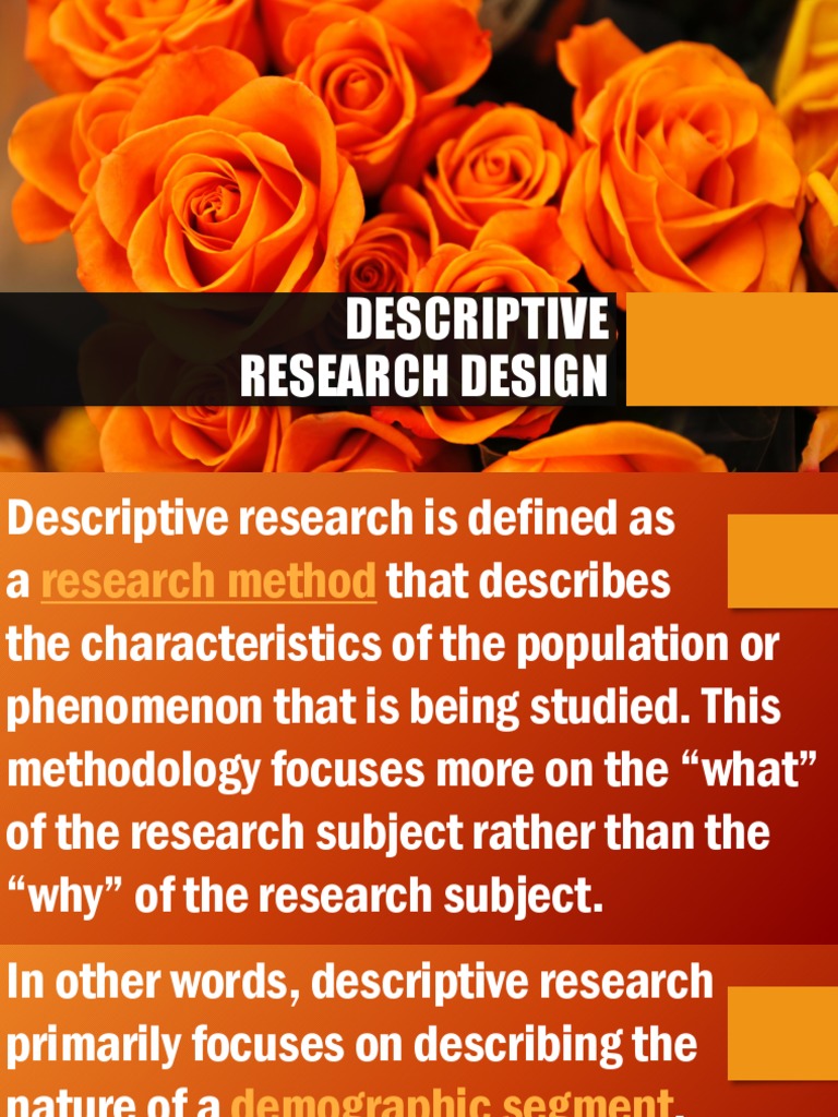 Descriptive Research Design Methodology
