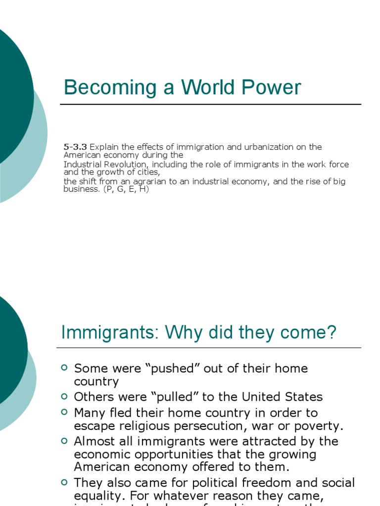 5-3.3 Becoming A World Power | PDF | Immigration | The United States