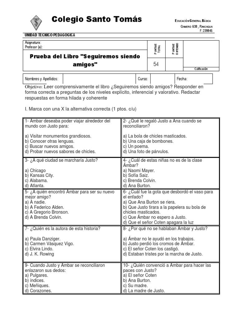 Prueba del libro "Seguiremos siendo amigos" | PDF | Ocio