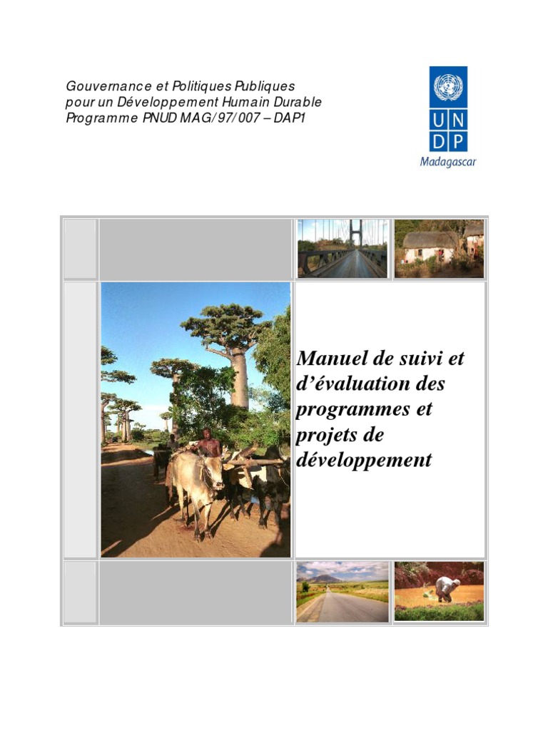 Manuel de Suivi Et D'évaluation Des Programmes Et Projets de ...