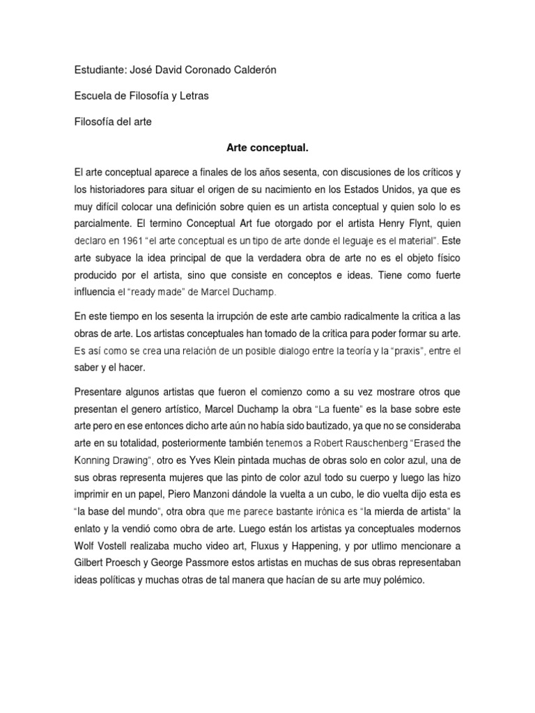Arte Conceptual | PDF | Clásicos