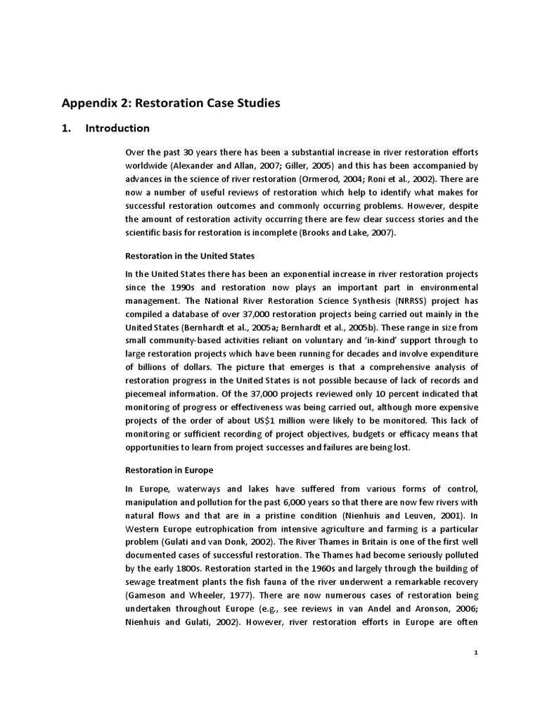 Global River Restoration Case Studies | PDF | Columbia River | Salmon