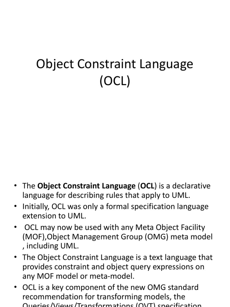 OCL for UML and MOF Modelers | PDF | Unified Modeling Language | Data Type