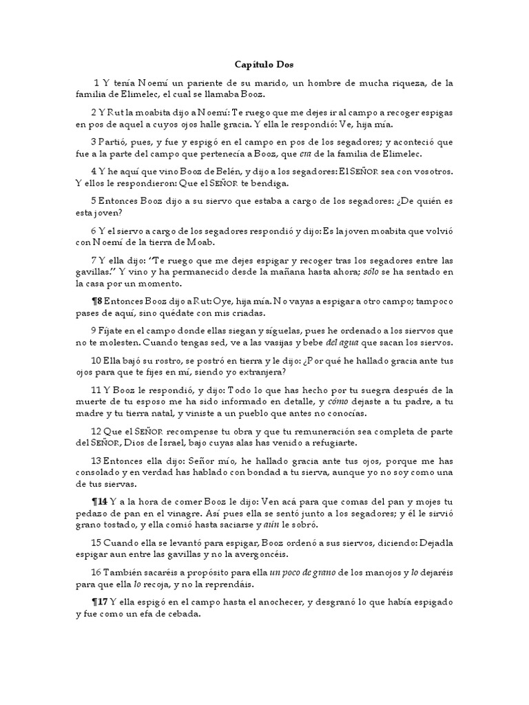 Estudio Del Libro de Rut - Capitulo 3 | PDF | Libro de rut | Noemí (figura bíblica)