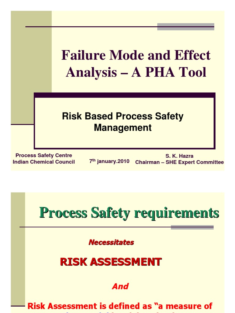 FMEA - A PHA Tool for Process Safety Risk Assessment | PDF | Risk ...
