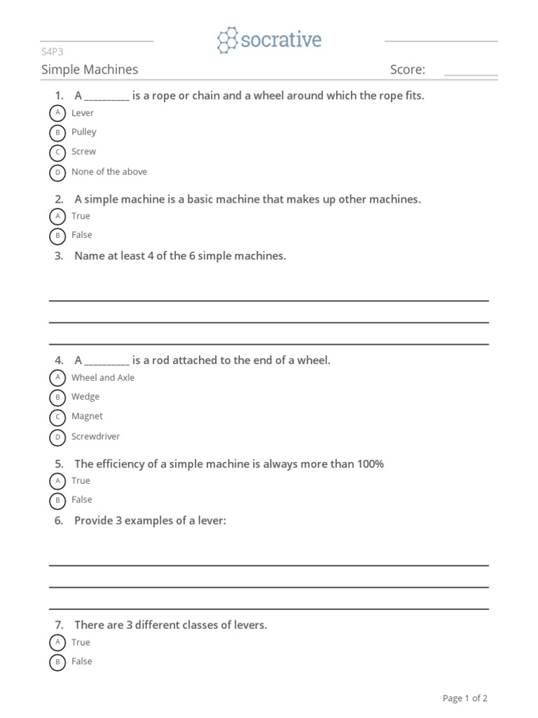 Socrative Quiz | PDF | Computers | Technology & Engineering