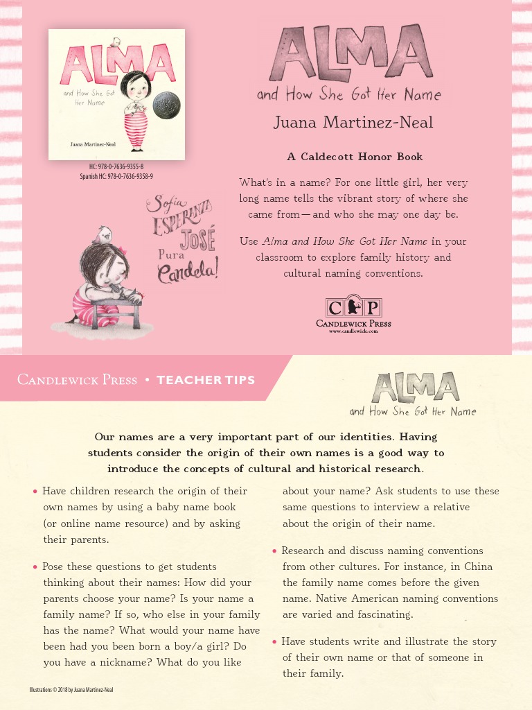 Alma and How She Got Her Name Teacher Tip Card | PDF | Behavior ...
