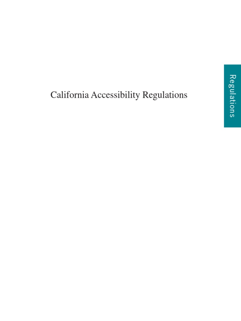 California Accessibility Guidelines.pdf | Accessibility | Building Code