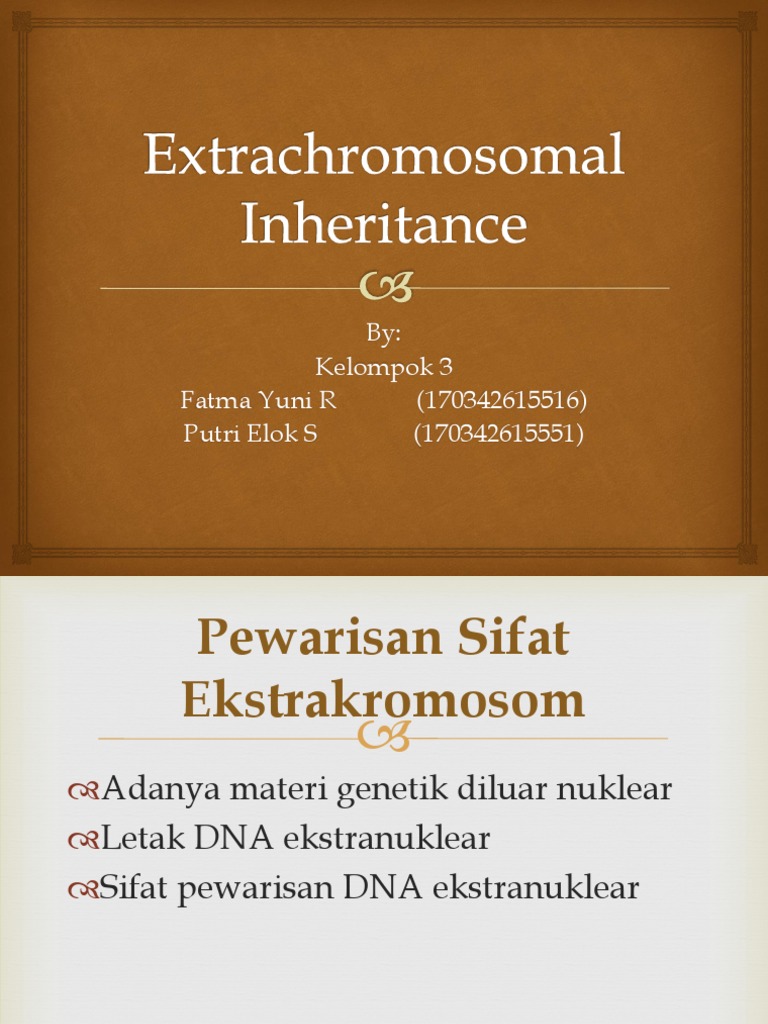 (PPT) Extrachromosomal Inheritance | PDF