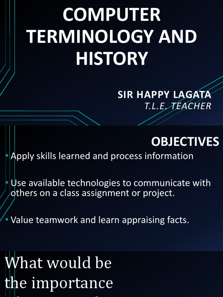 Computer Terminology and History | PDF | Computer Architecture ...