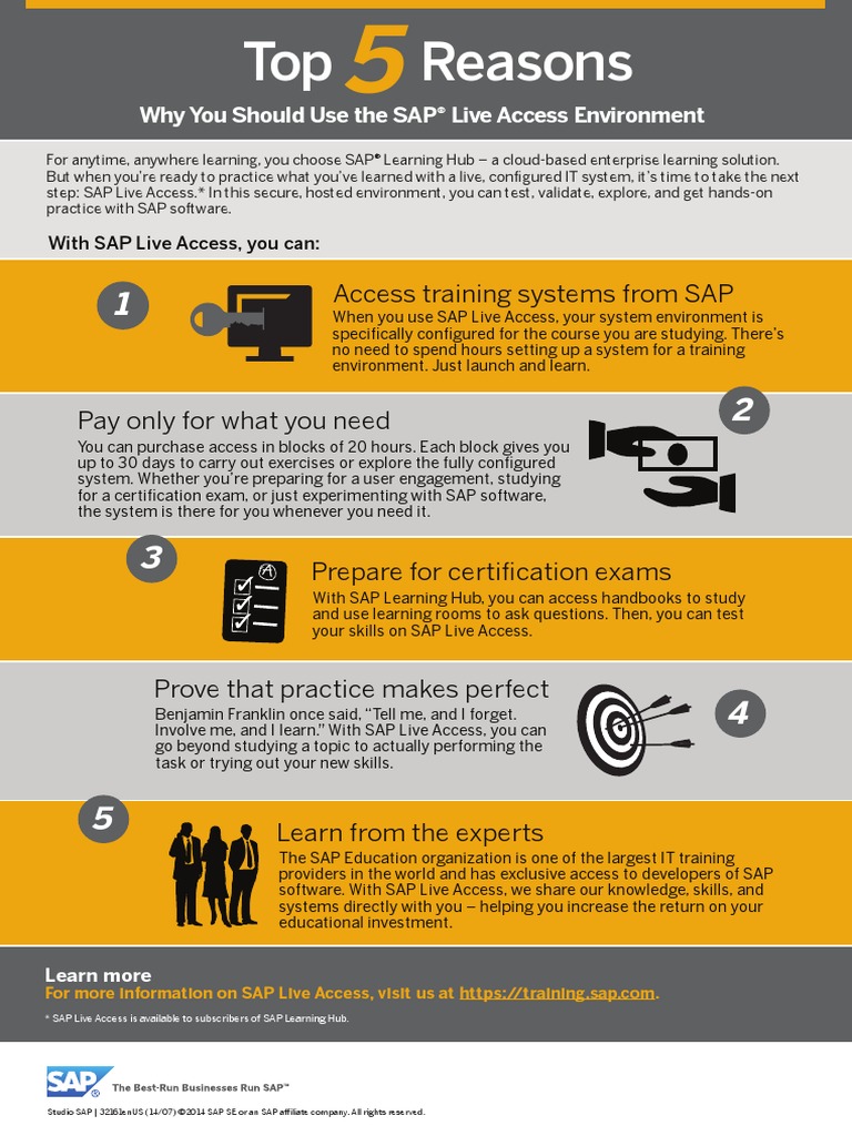 Reasons Why You Should Use SAP Live Access PDF | PDF | Sap Se | Test ...