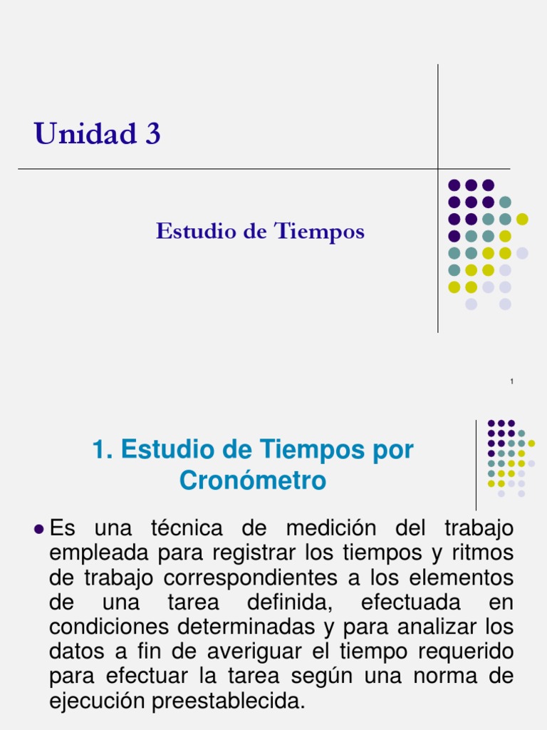 Sesión 7 Estudio De Tiempos Ppt Pdf Medición Ritmo