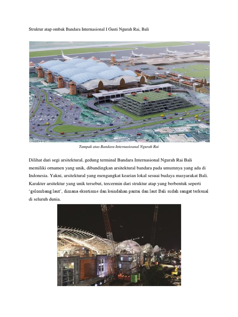 Struktur Atap Ombak Bandara Internasional I Gusti Ngurah Rai | PDF