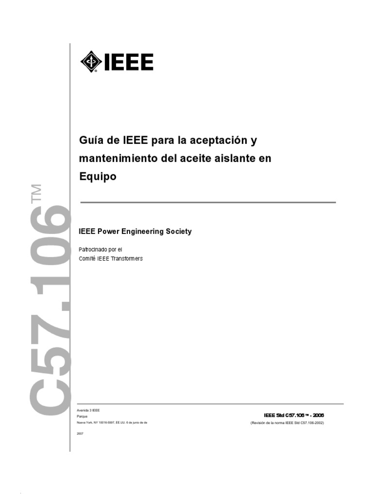 Ansi C57.106-2006.en Español PDF | Descargar gratis PDF | Instituto de ...