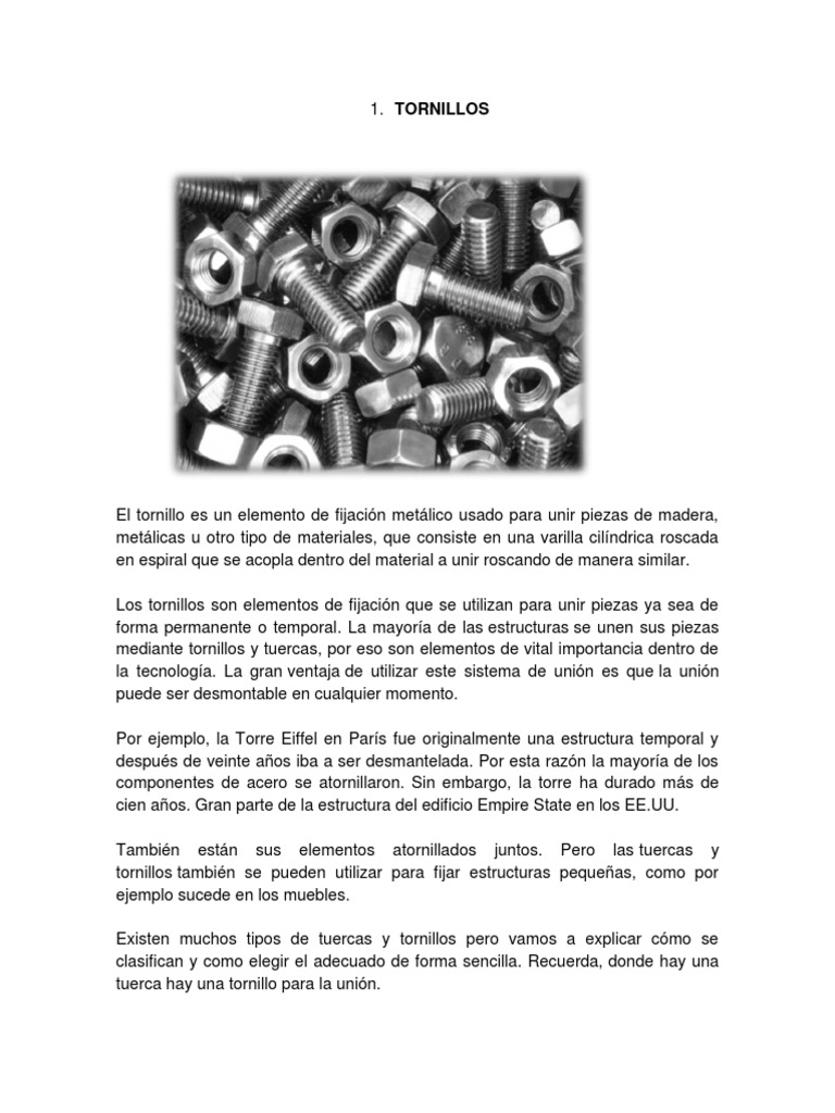 Dibujo de Maquinas | PDF | Remache | Tornillo