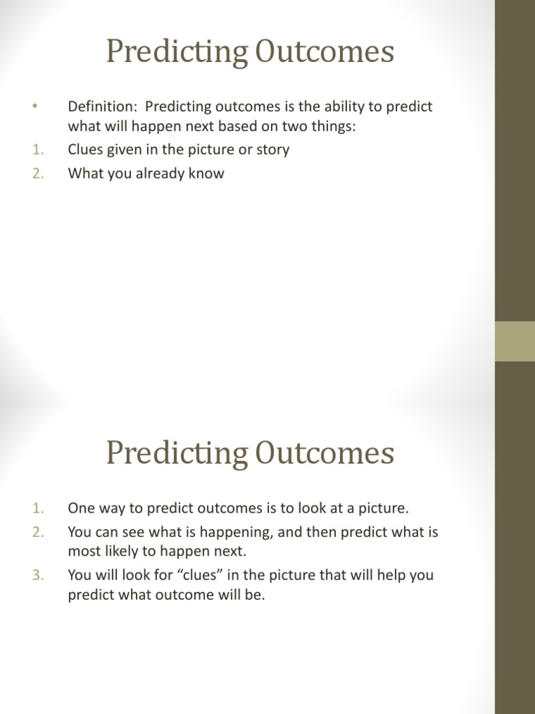 Predicting Outcomes | PDF | Prediction | Neuropsychological Assessment