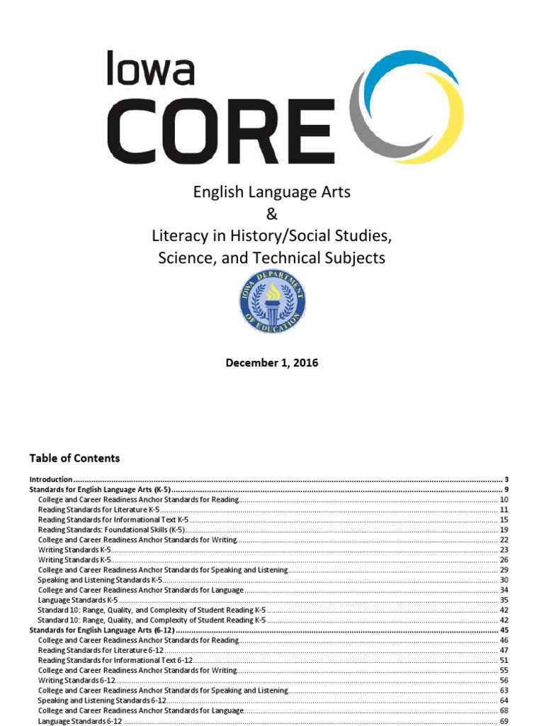 Iowa k-12 - Literacy - 0 PDF | PDF | National Assessment Of Educational ...