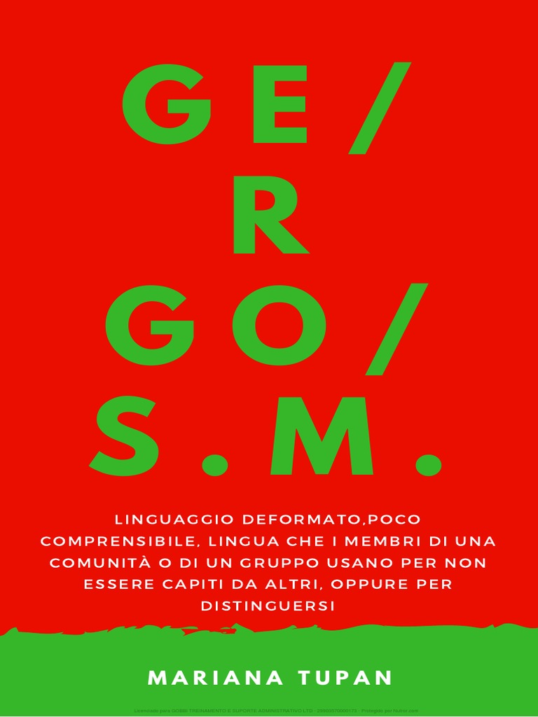 Gergo italiano: Uma introdução às gírias da língua italiana | PDF ...