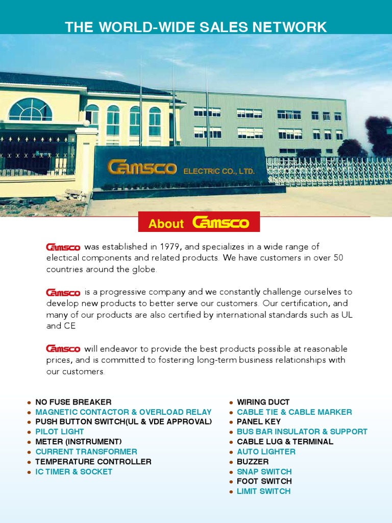 Camsco E Catalog PDF | PDF | Ac Power Plugs And Sockets | Switch