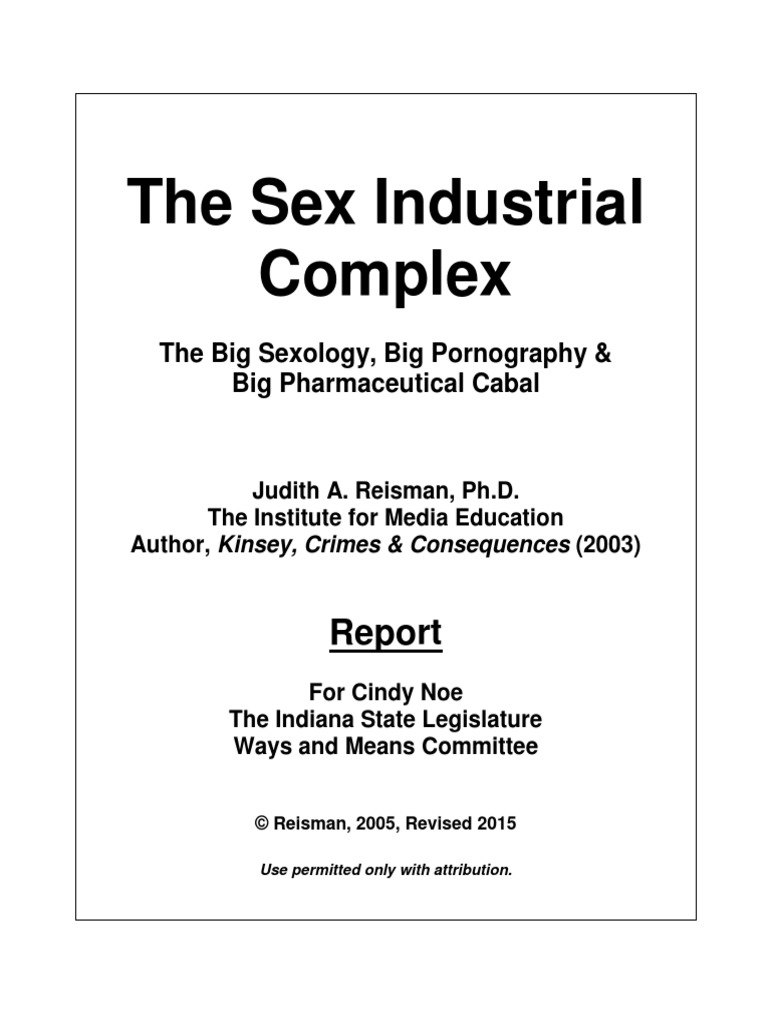 The Sex Industrial Complex By Judith A Reisman Pdf Pdf Sexual