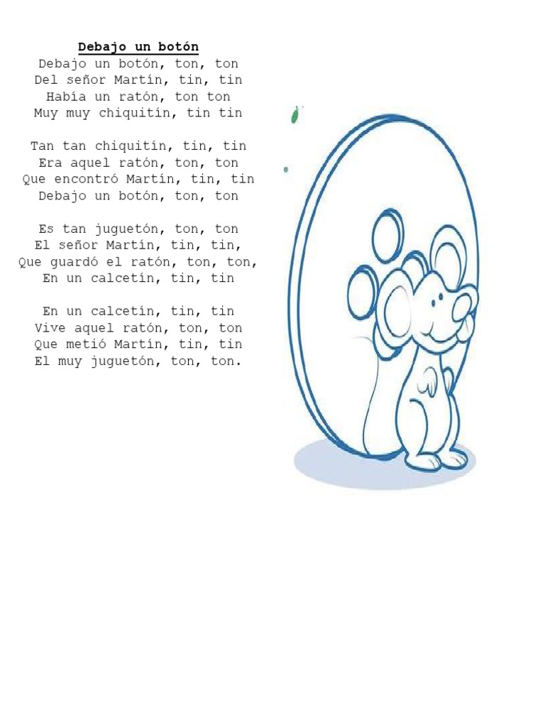 Cancion Debajo de Un Boton | PDF