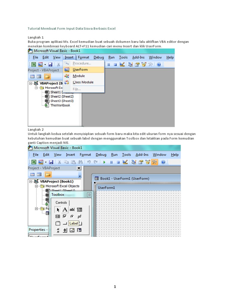 Tutorial Membuat Form Input Data Siswa Berbasis | PDF