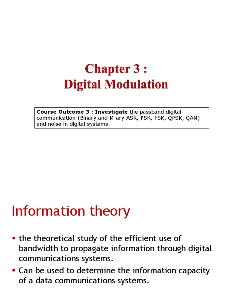 Communication Digital Modulation | PDF | Modulation | Bit Rate