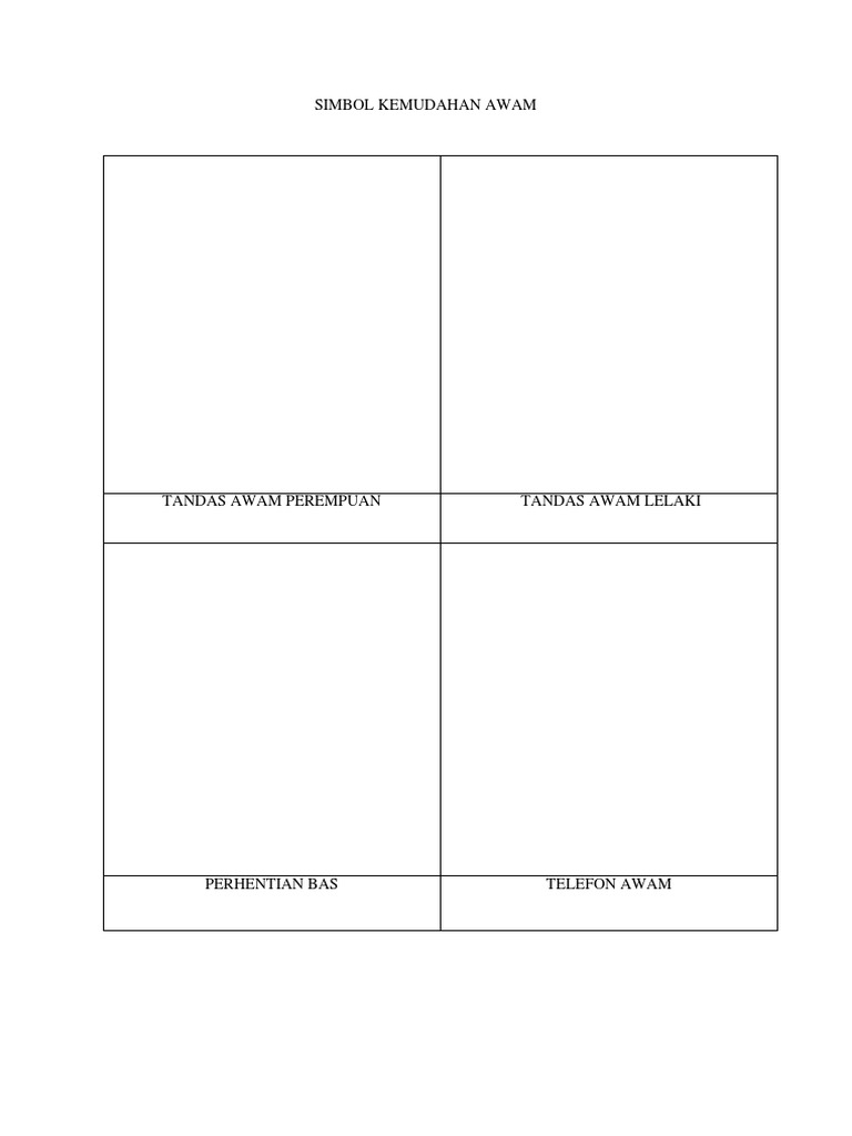Simbol Kemudahan Awam | PDF