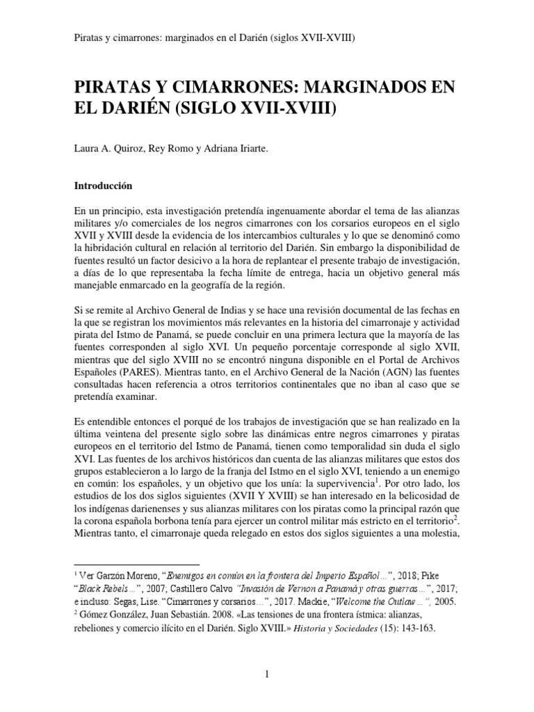 Piratas y Cimarrones | PDF | Panamá | Piratería