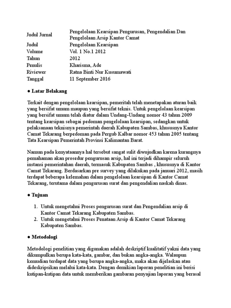 Contoh Meresume Jurnal | PDF