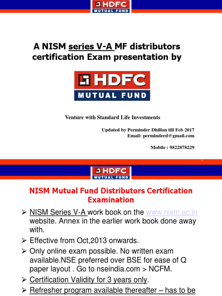 Navigating NISM Certification: A Comprehensive Guide to Passing the Series V-A Mutual Fund ...