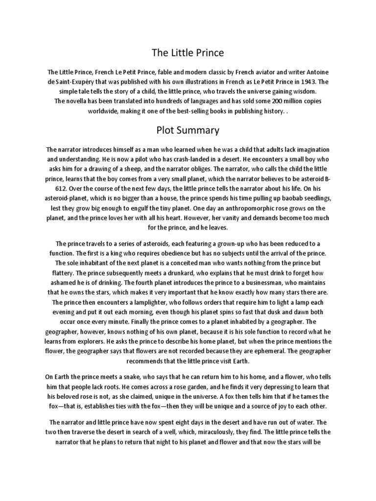 The Little Prince | PDF | The Little Prince