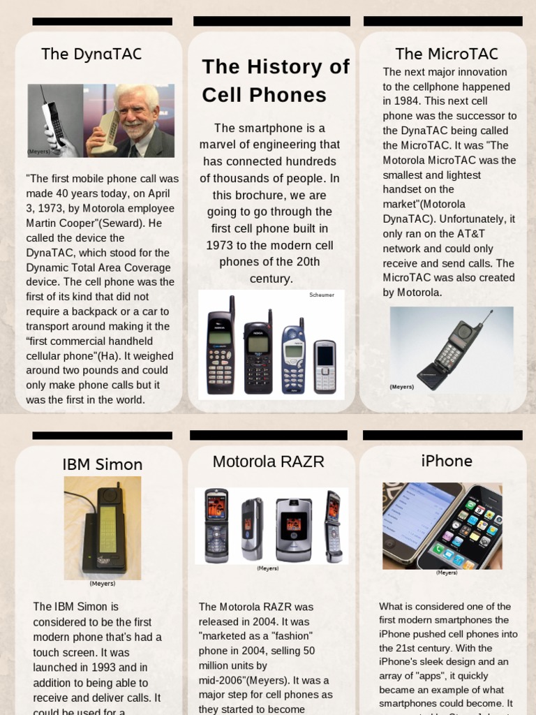 The History of Cell Phones | PDF | Smartphone | Mobile Phones