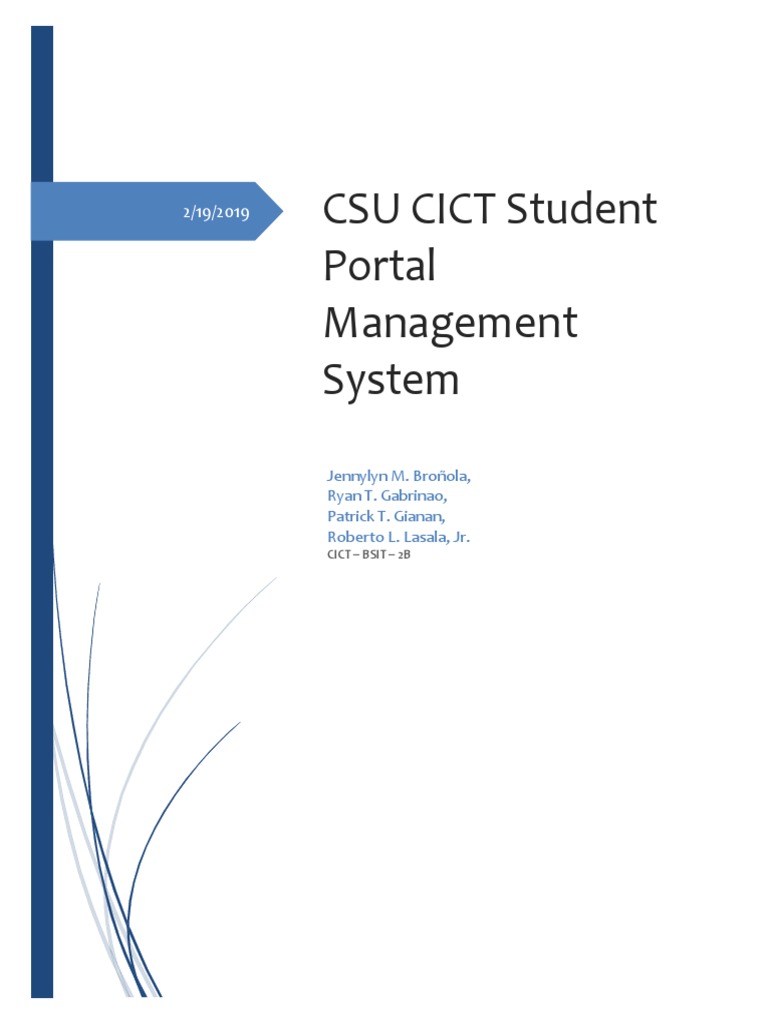 CSU CICT Student Portal Management System | PDF | Educational ...