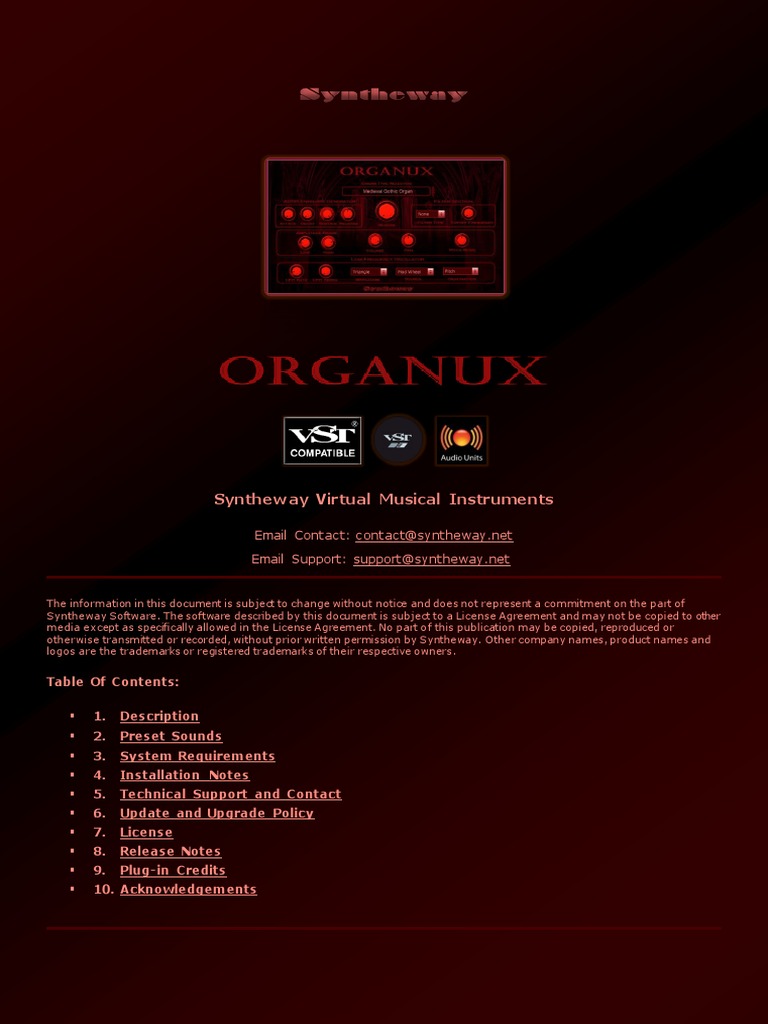 Organux VST VST3 Audio Unit: Antique, Classic, Vintage and Modern ...