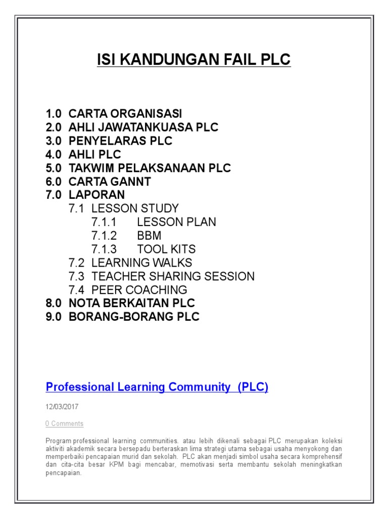 Isi Kandungan Fail PLC | PDF