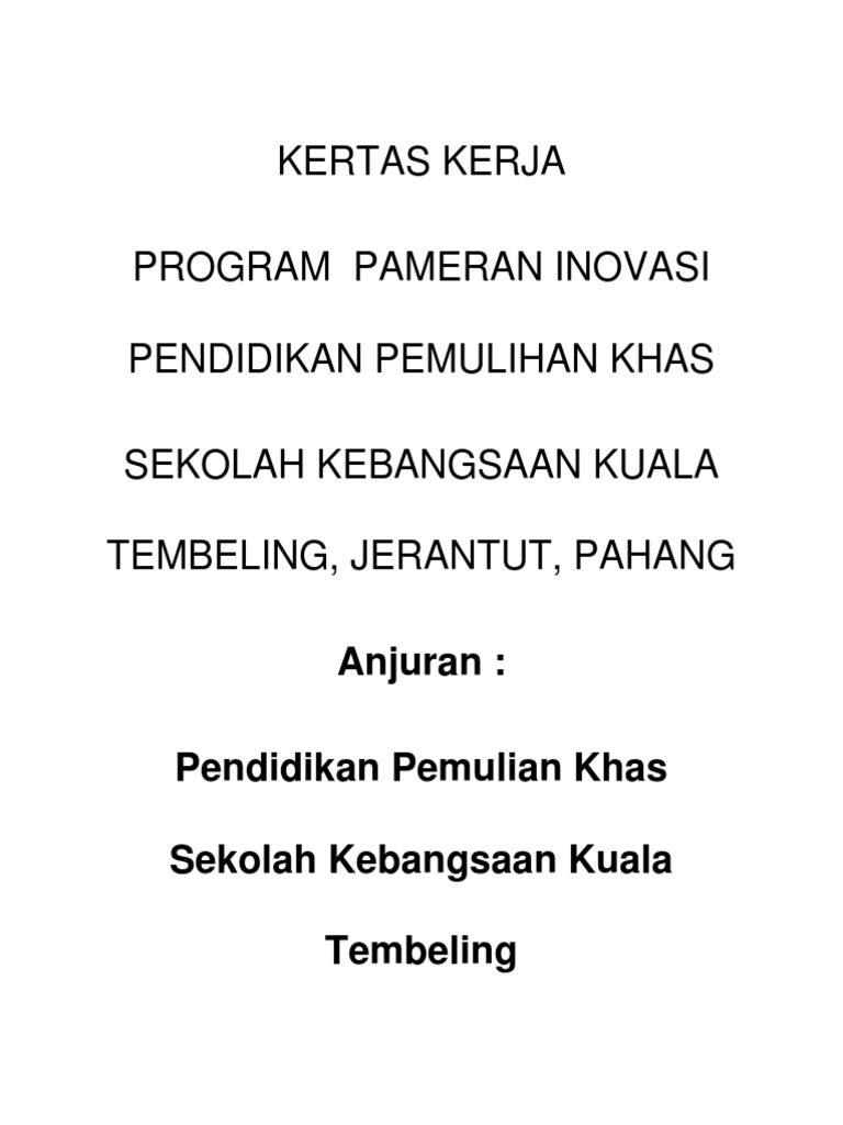 Kertas Kerja Projek Internship 2019 | PDF
