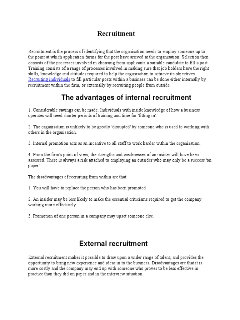 Recruitment and Selection | PDF